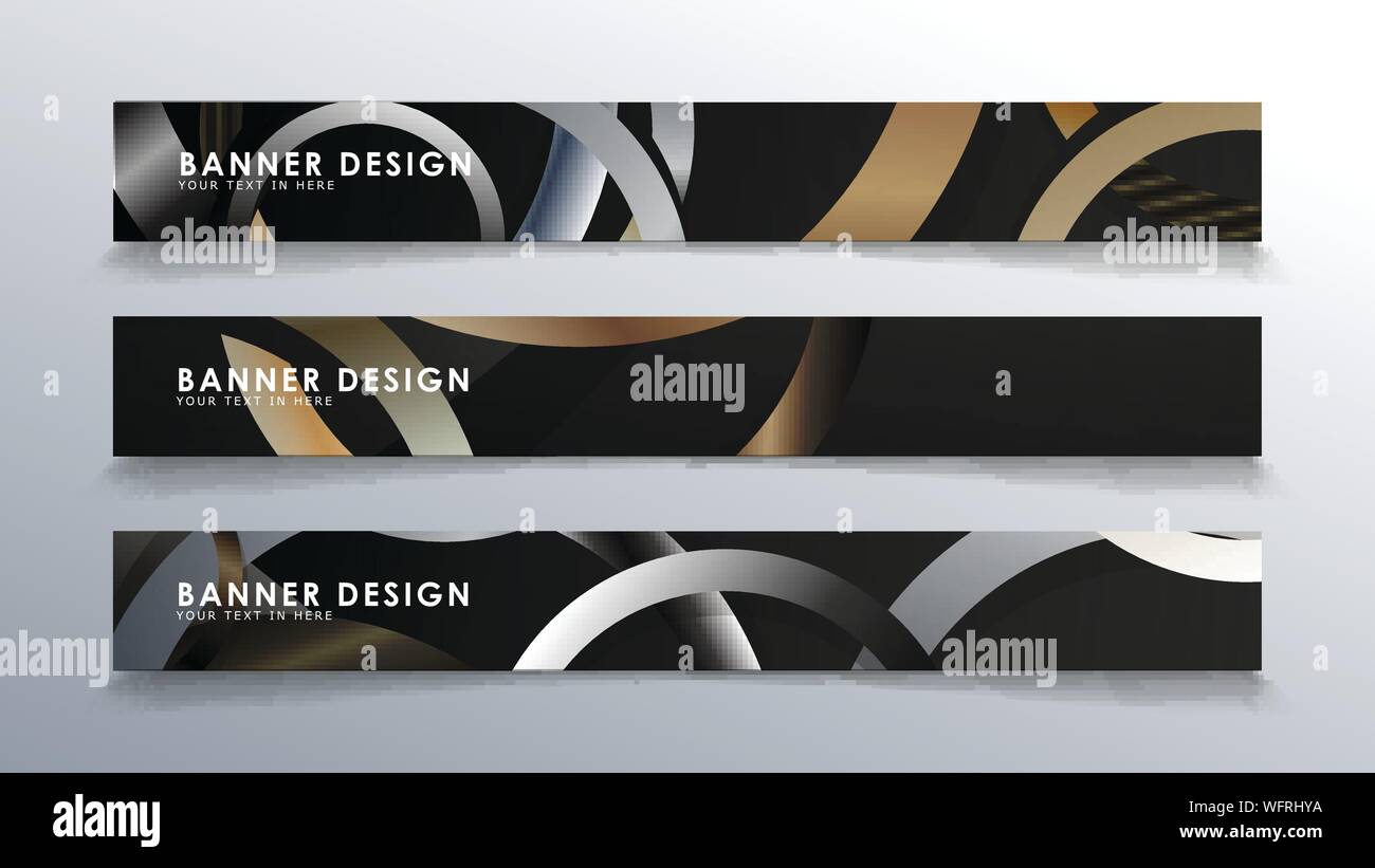 Set rectangular banner with a circle background. neutral color gradient ...