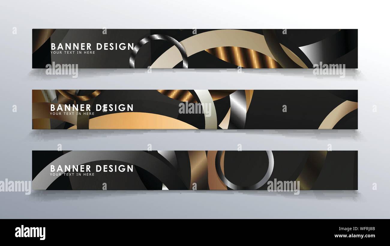 Set rectangular banner with a circle background. neutral color gradient ...