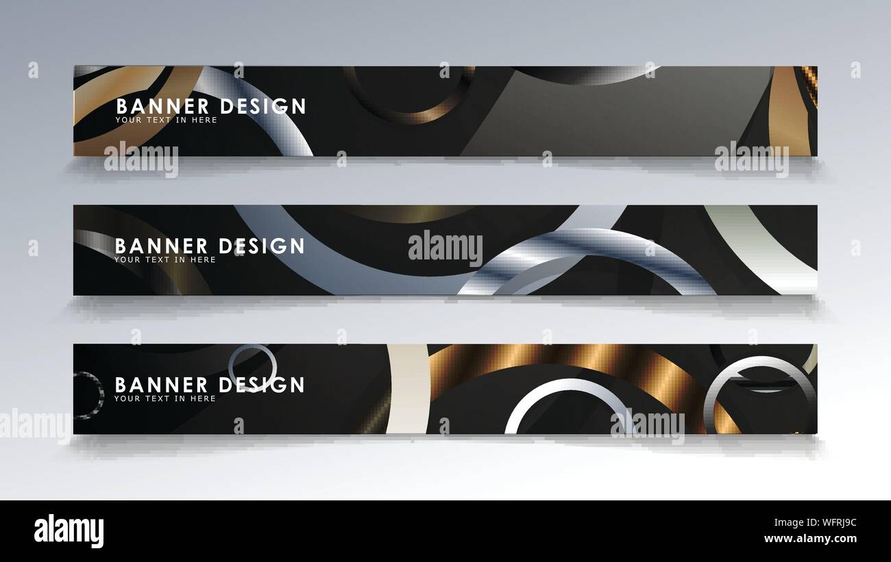 Set rectangular banner with a circle background. neutral color gradient ...