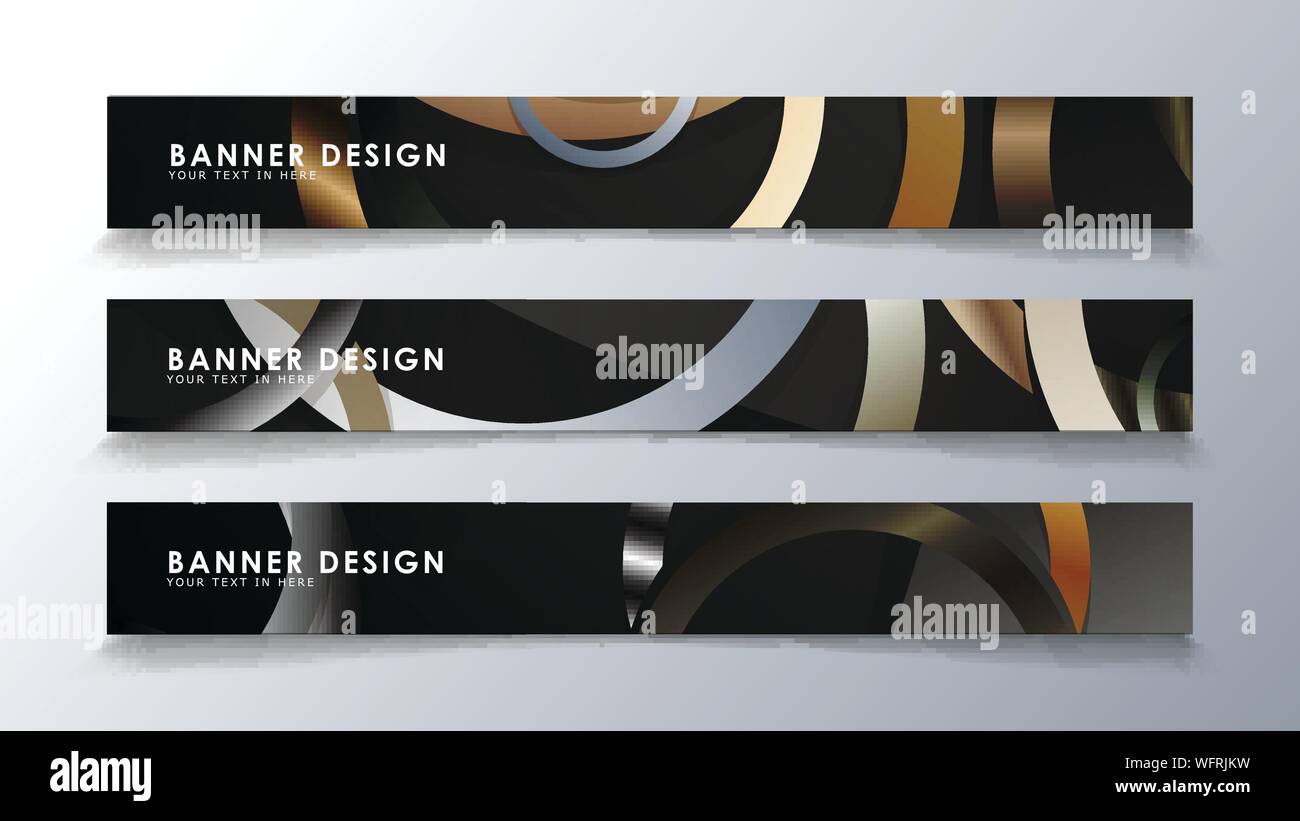 Set rectangular banner with a circle background. neutral color gradient ...