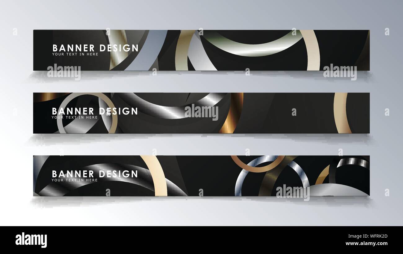 Set rectangular banner with a circle background. neutral color gradient ...