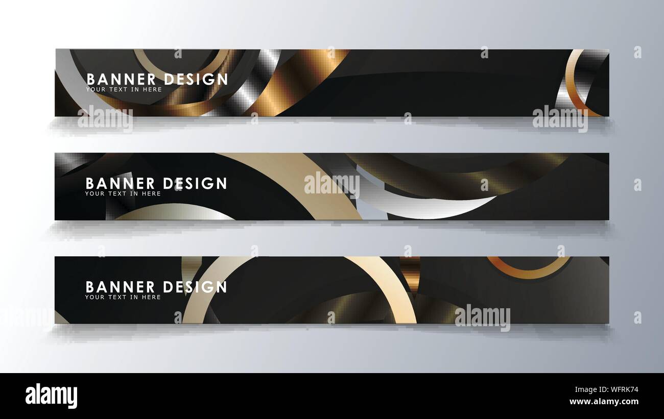 Set rectangular banner with a circle background. neutral color gradient ...