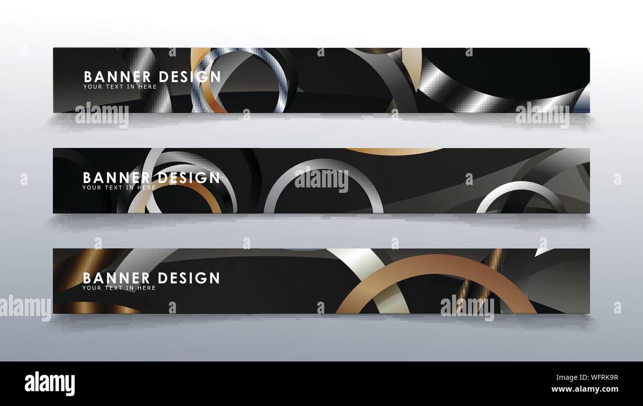 Set rectangular banner with a circle background. neutral color gradient ...