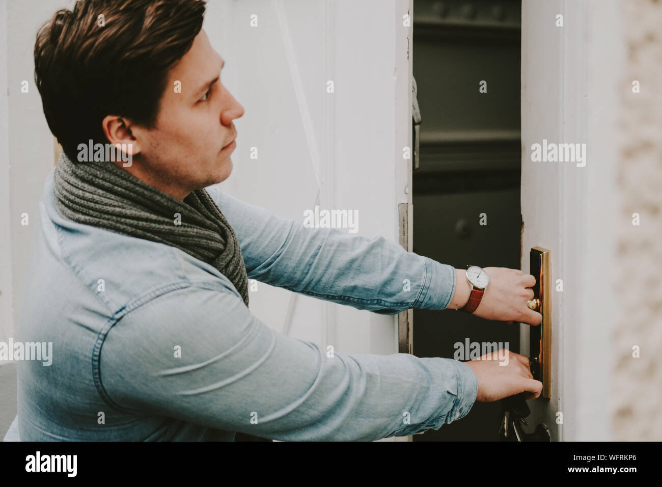 Person Entering House High Resolution Stock Photography and Images - Alamy