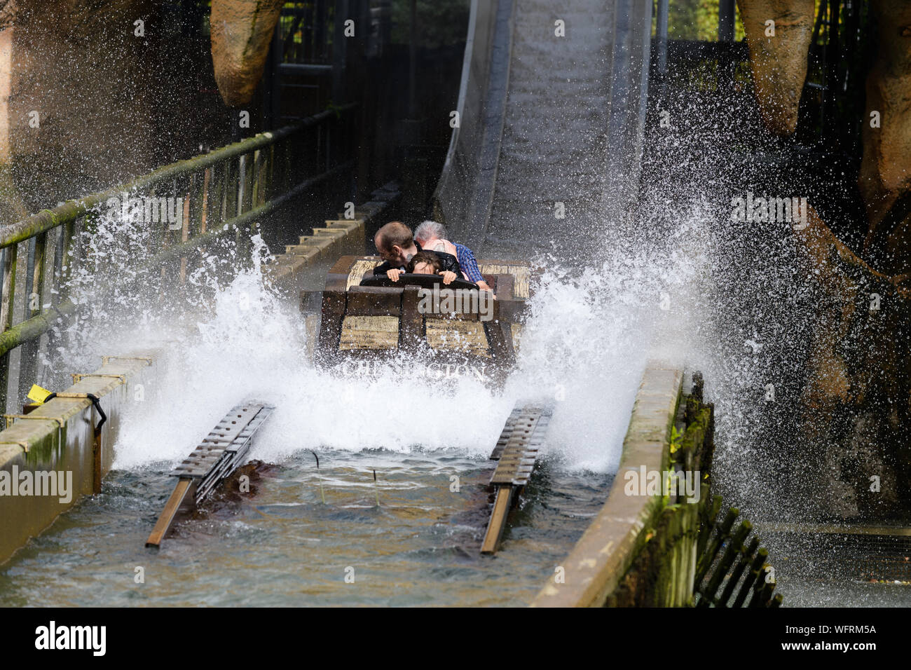 Water Ride Theme Park Stock Photo - Alamy