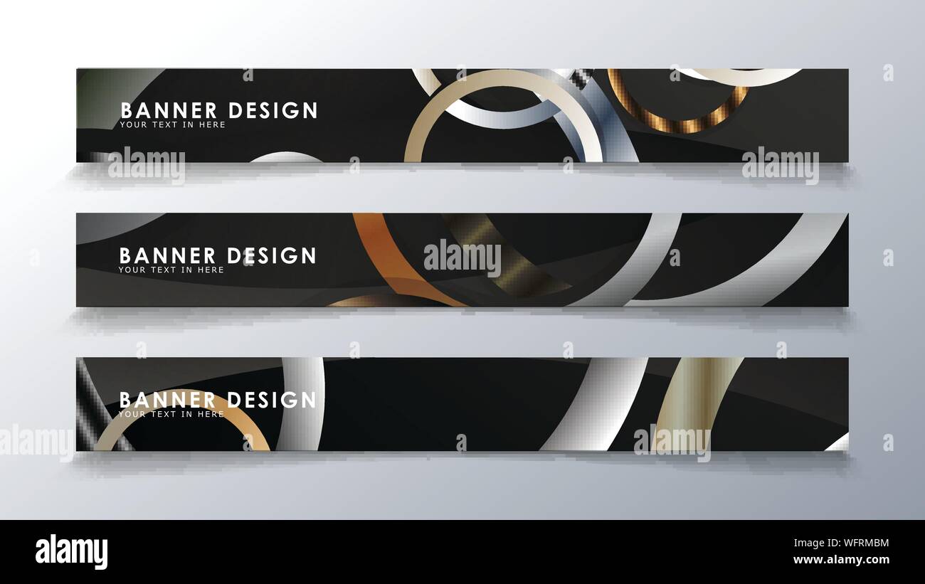 Set rectangular banner with a circle background. neutral color gradient ...