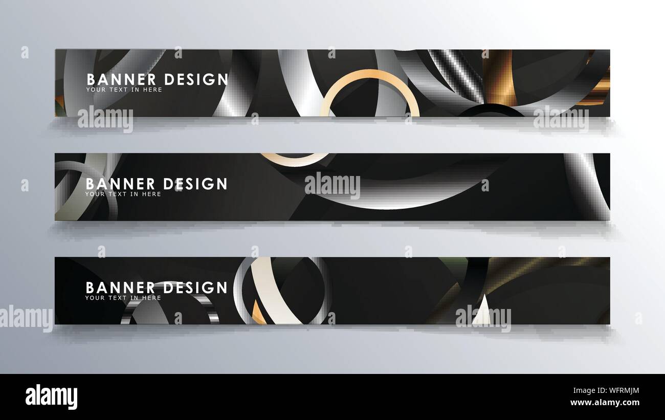 Set rectangular banner with a circle background. neutral color gradient ...