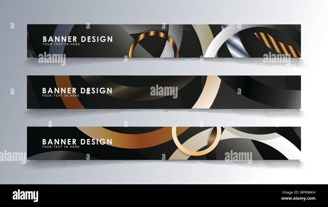 Set rectangular banner with a circle background. neutral color gradient ...