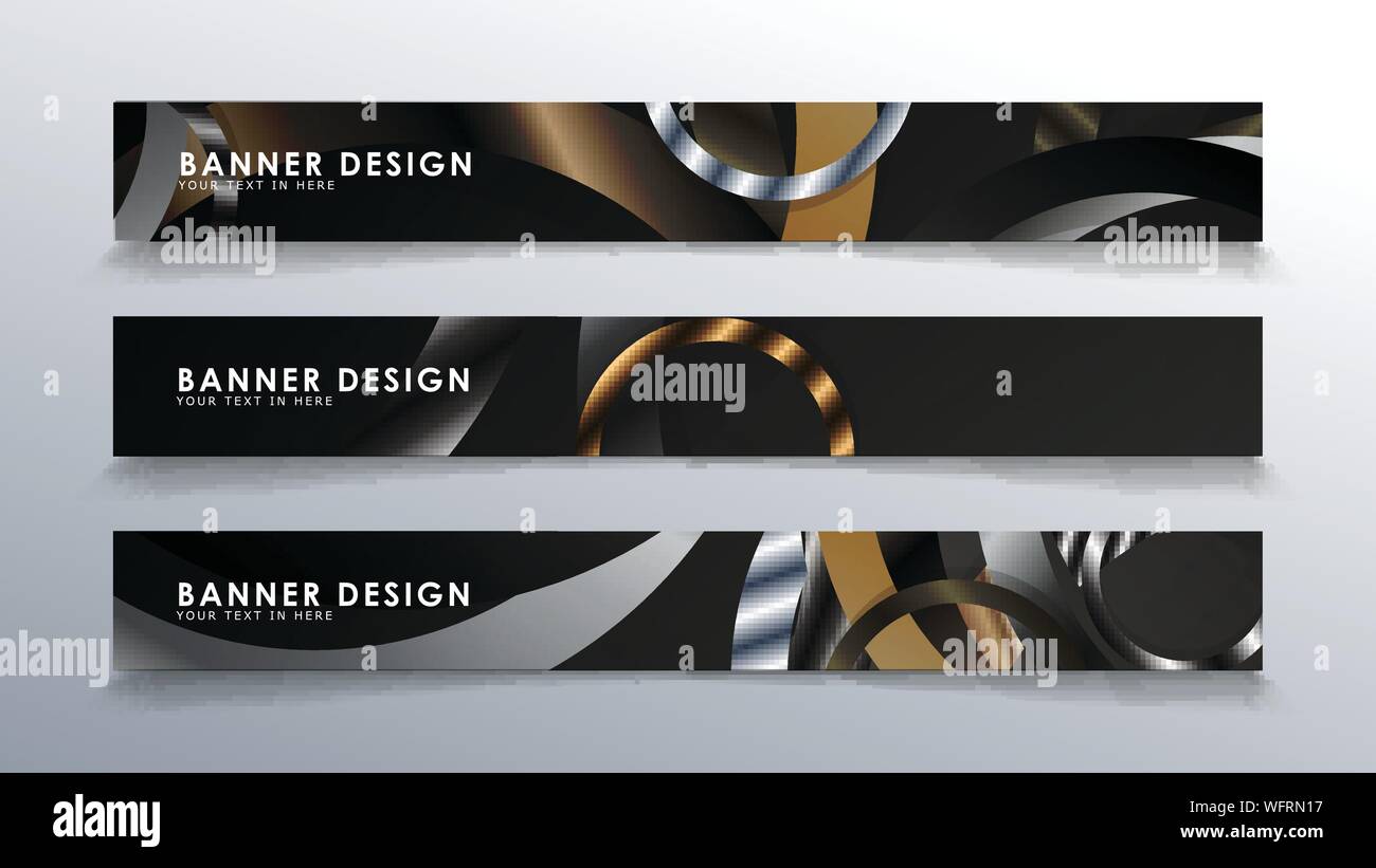 Set rectangular banner with a circle background. neutral color gradient ...