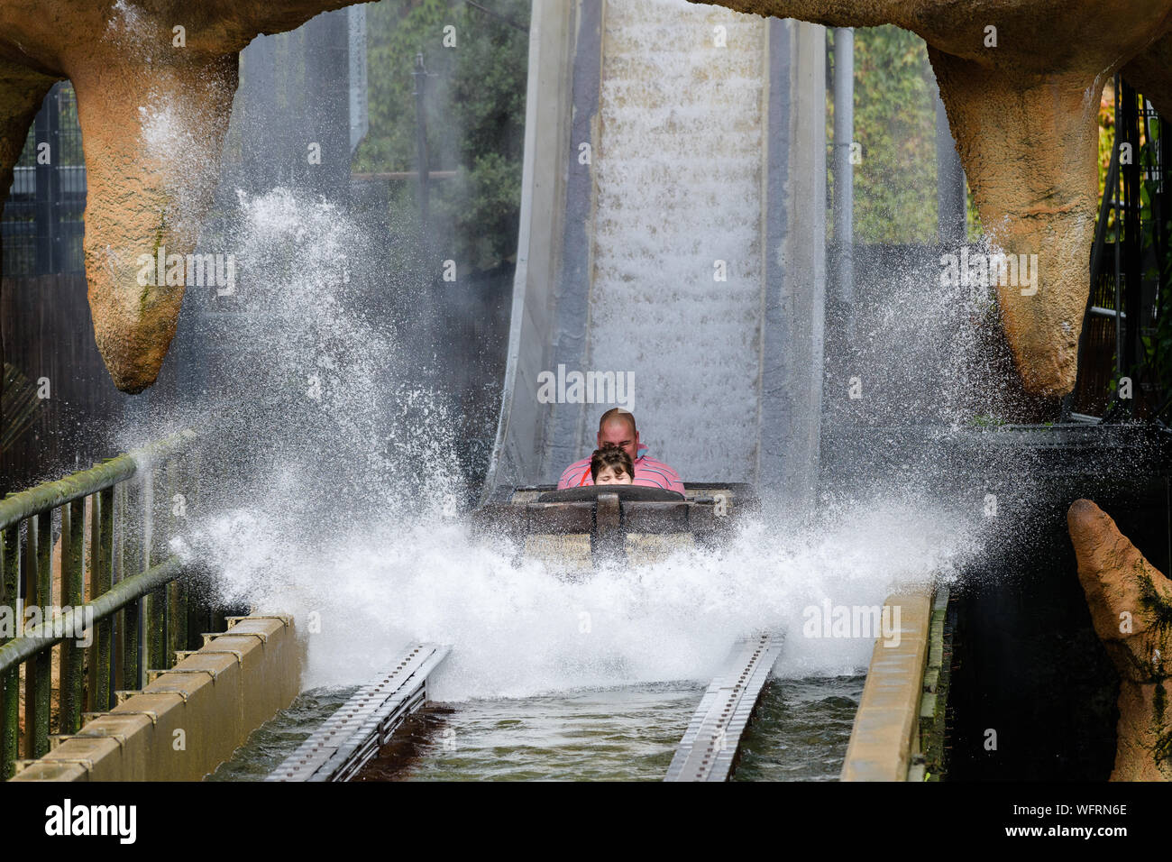 Water Ride Theme Park Stock Photo - Alamy