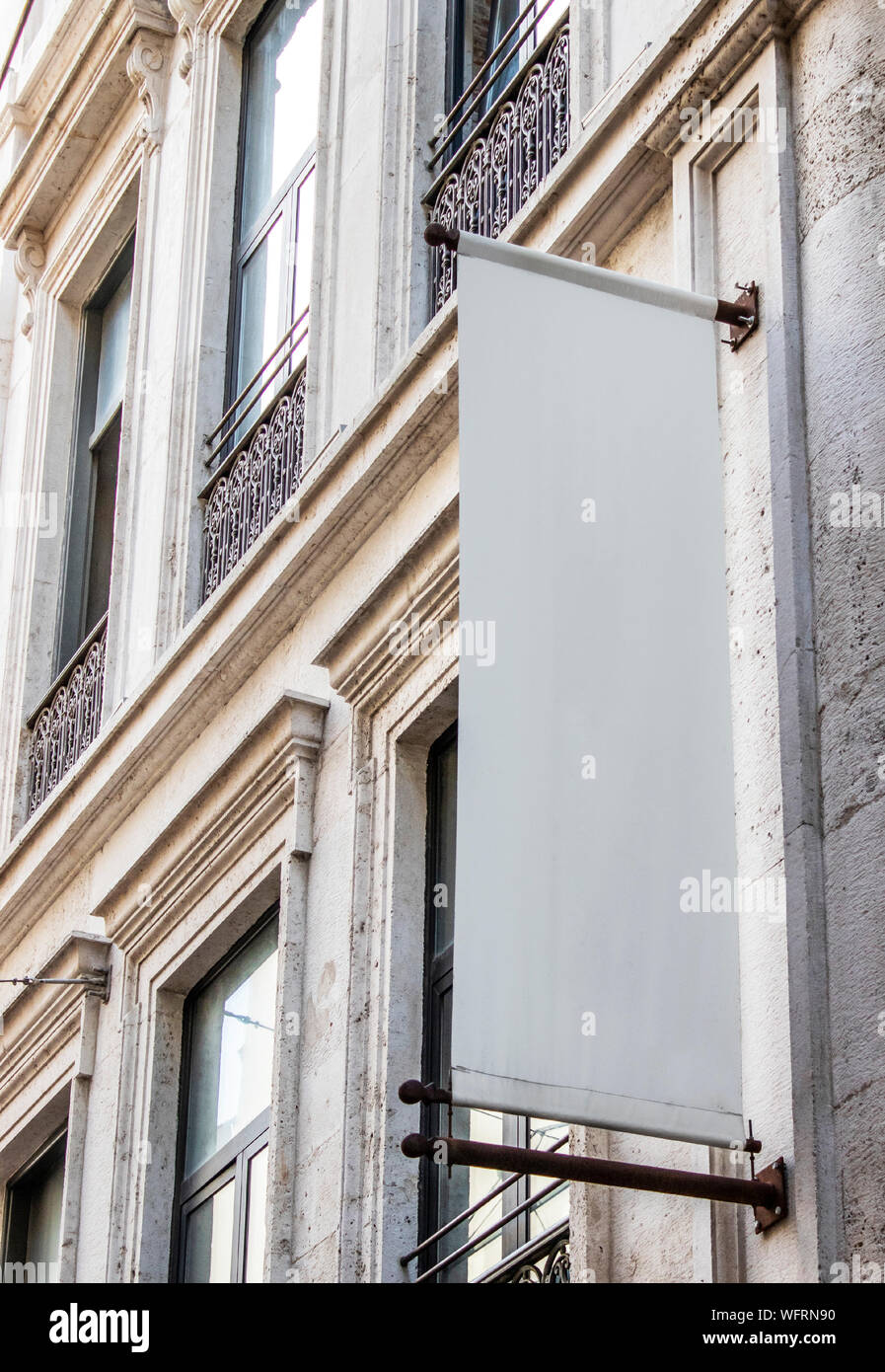 signboard mockup and template empty frame for logo and text on the ...