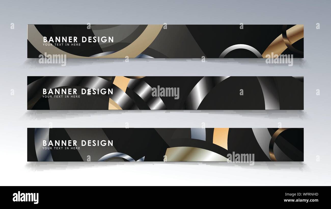 Set rectangular banner with a circle background. neutral color gradient ...
