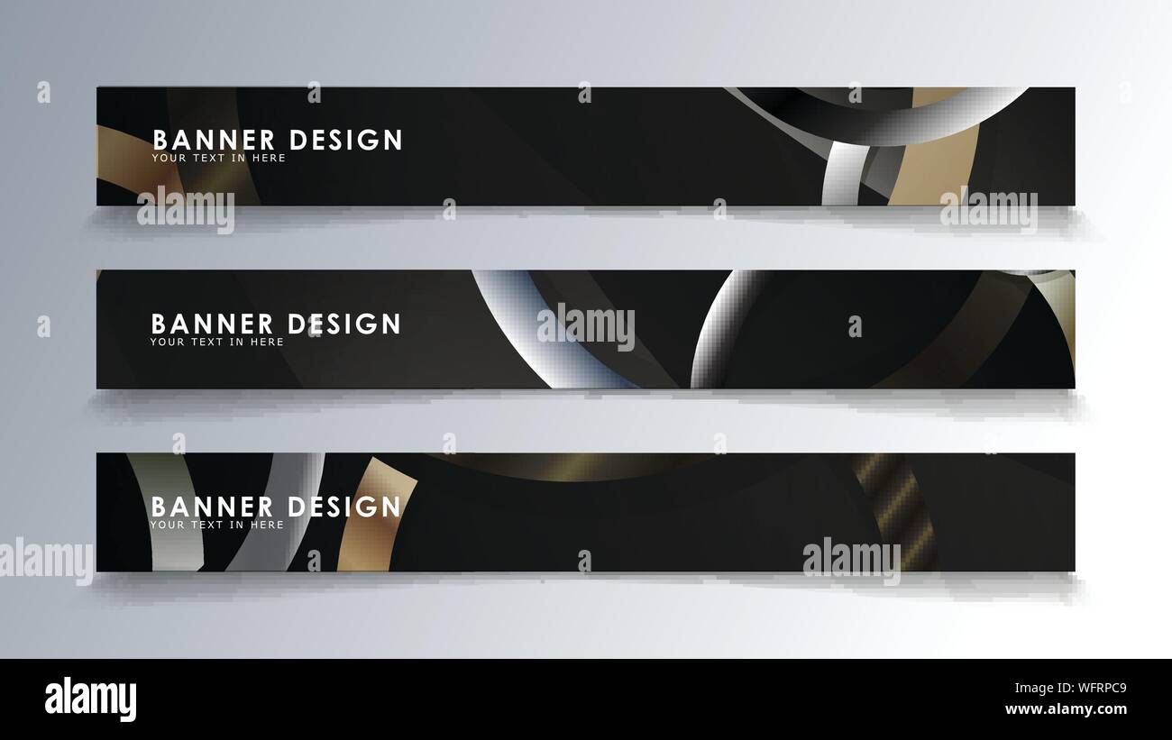 Set rectangular banner with a circle background. neutral color gradient ...