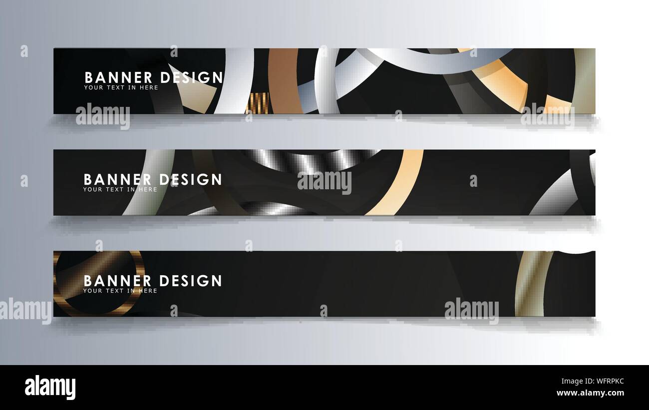 Set rectangular banner with a circle background. neutral color gradient ...