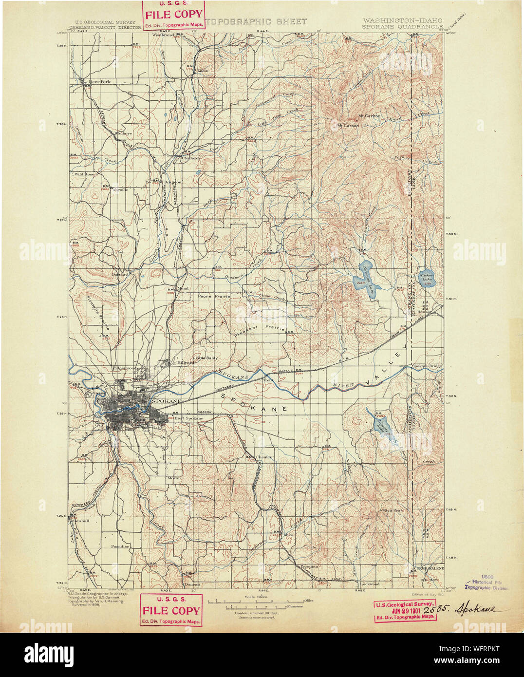 Spokane washington state map hi-res stock photography and images - Alamy