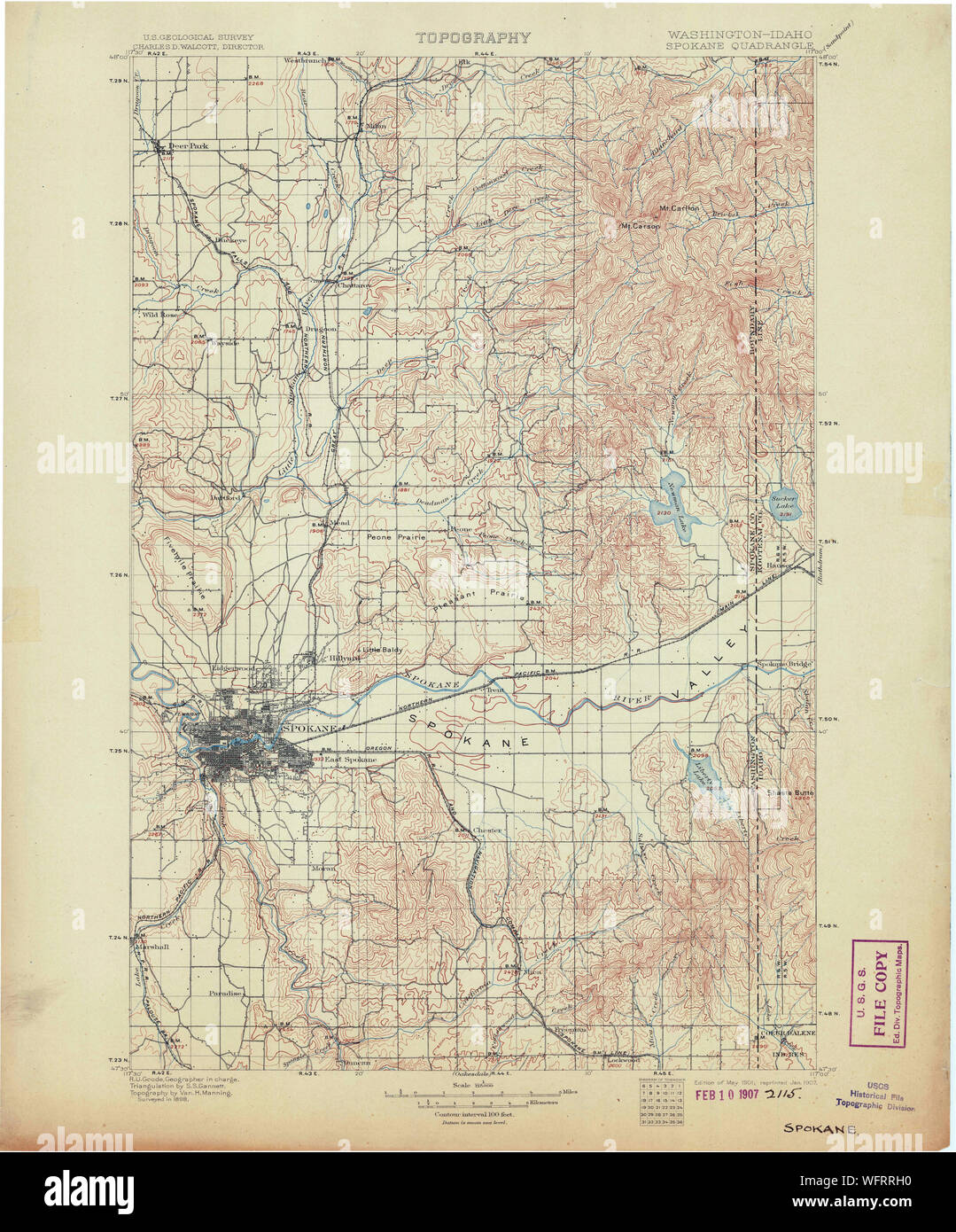 Spokane washington state map hi-res stock photography and images - Alamy