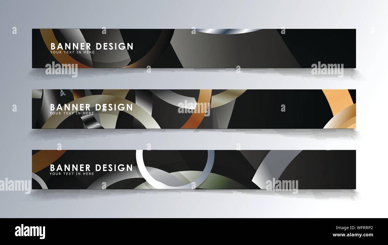 Set rectangular banner with a circle background. neutral color gradient ...