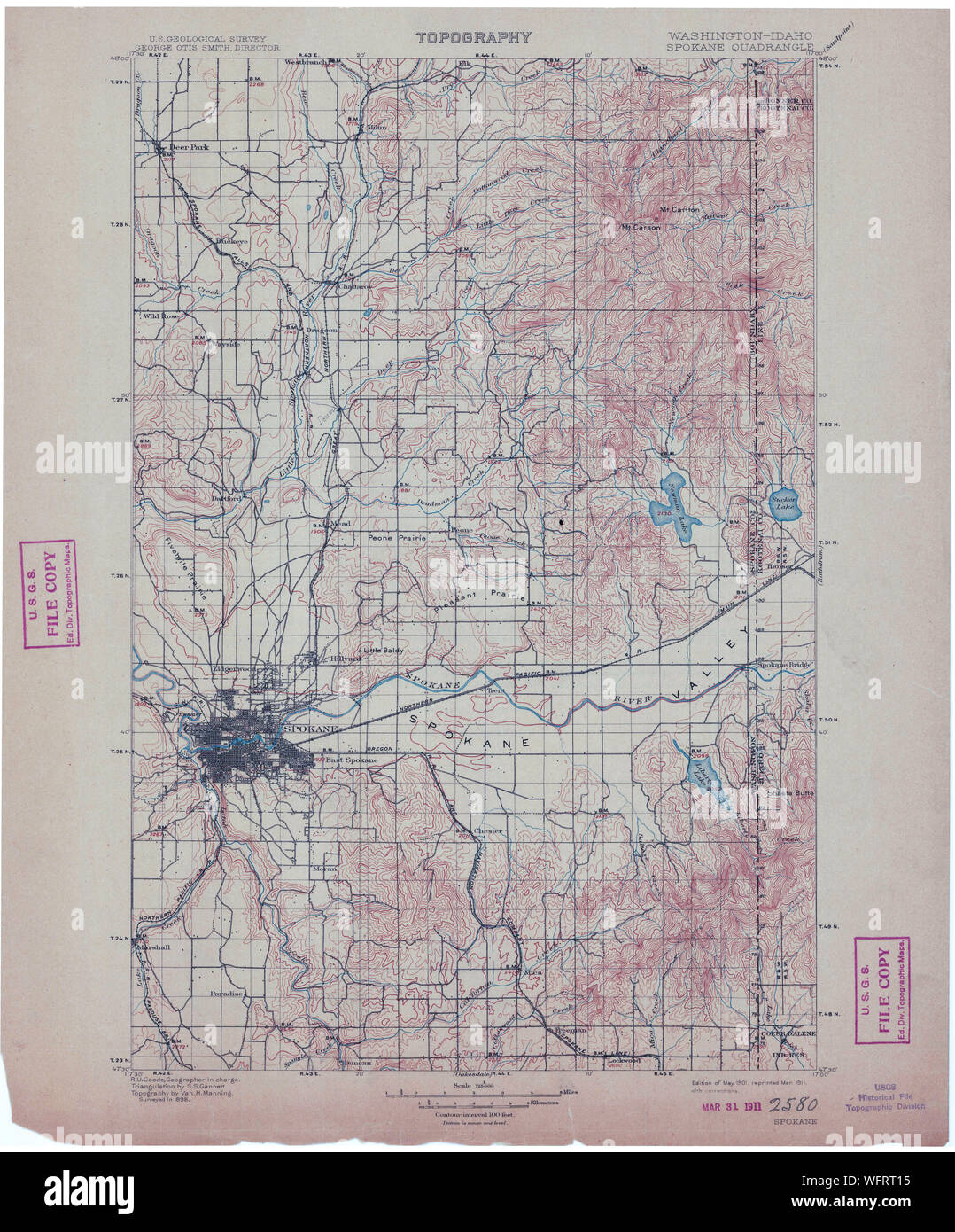 Spokane washington state map hi-res stock photography and images - Alamy