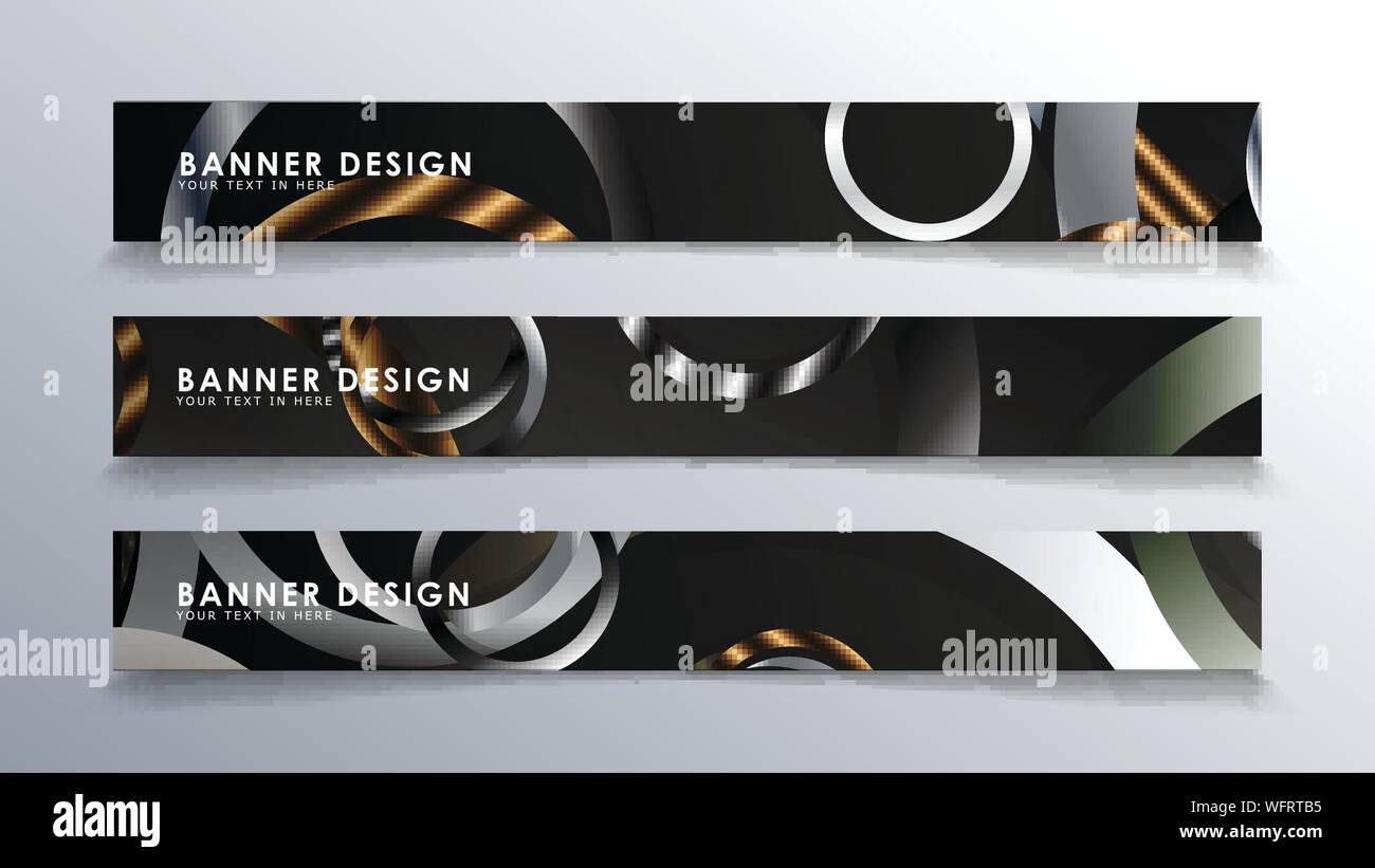 Set rectangular banner with a circle background. neutral color gradient ...