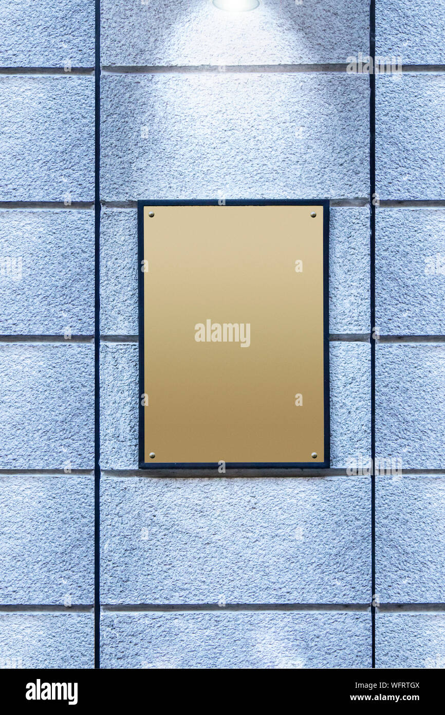 signboard mockup and template empty frame for logo and text on the ...