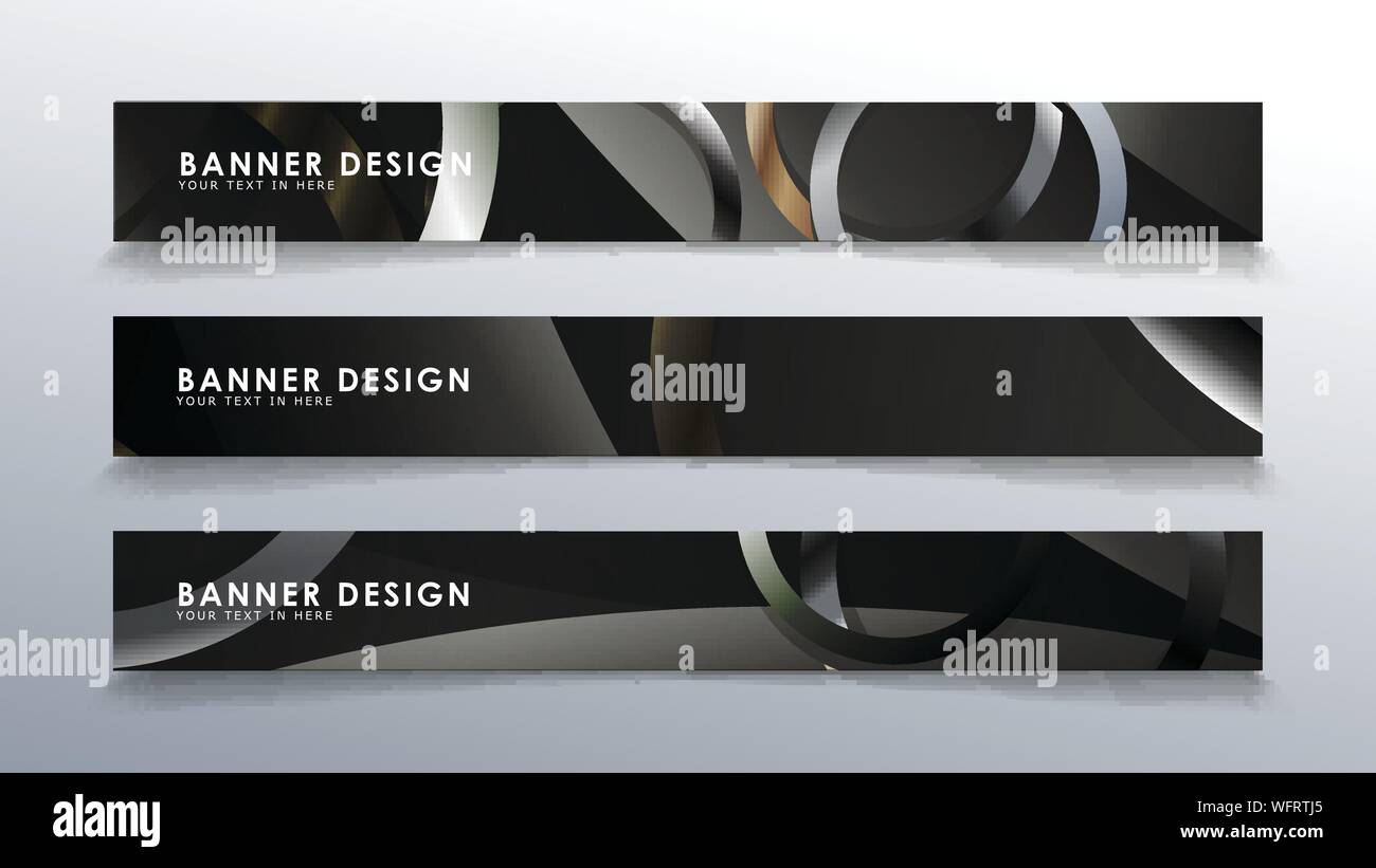 Set rectangular banner with a circle background. neutral color gradient ...