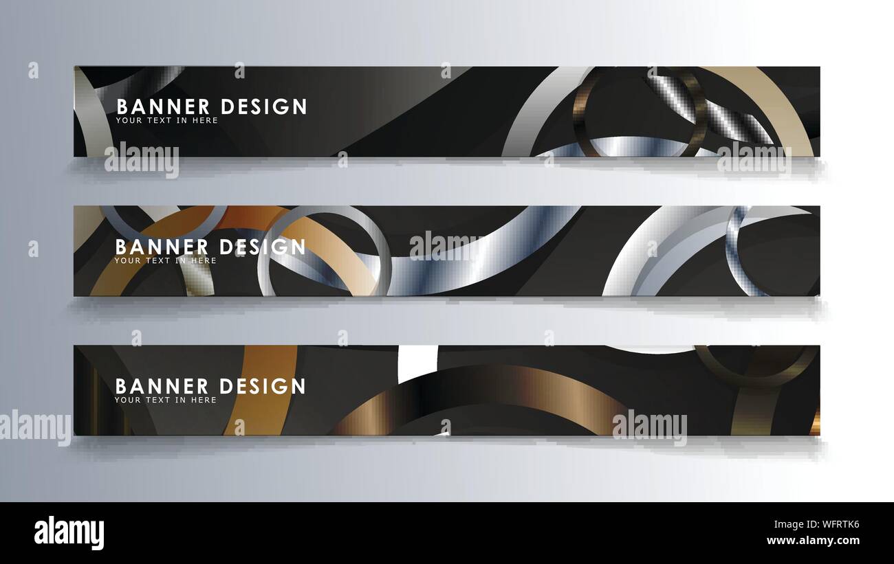 Set rectangular banner with a circle background. neutral color gradient ...