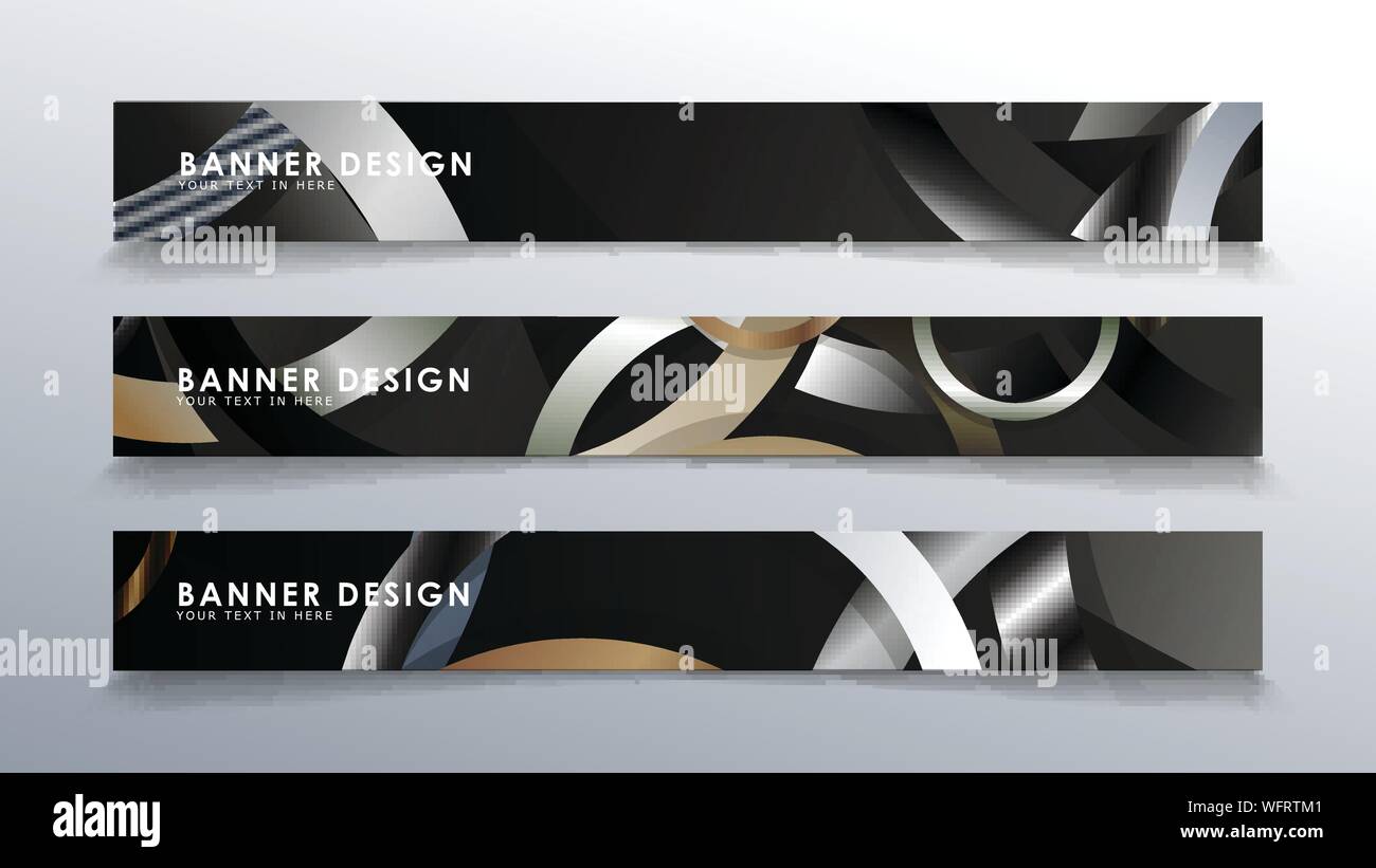 Set rectangular banner with a circle background. neutral color gradient ...