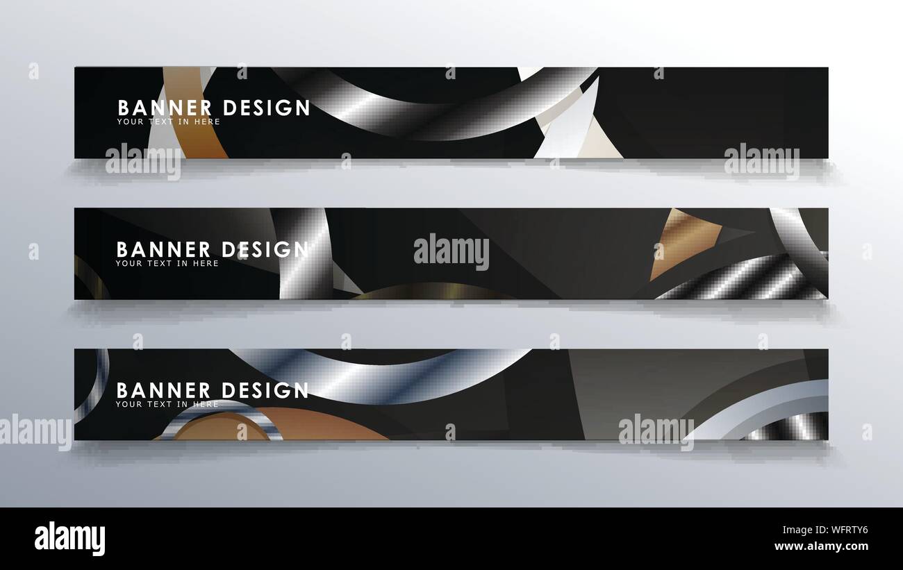 Set rectangular banner with a circle background. neutral color gradient ...