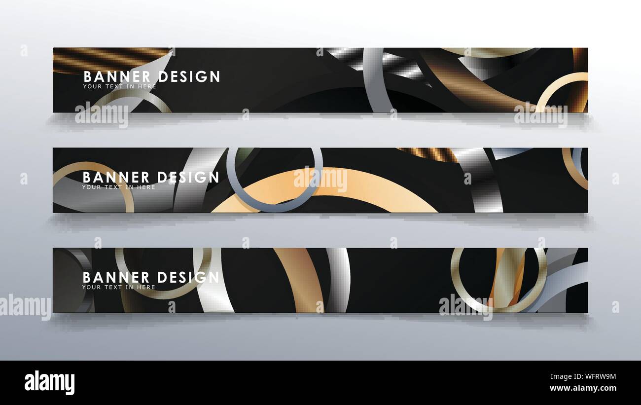 Set rectangular banner with a circle background. neutral color gradient ...