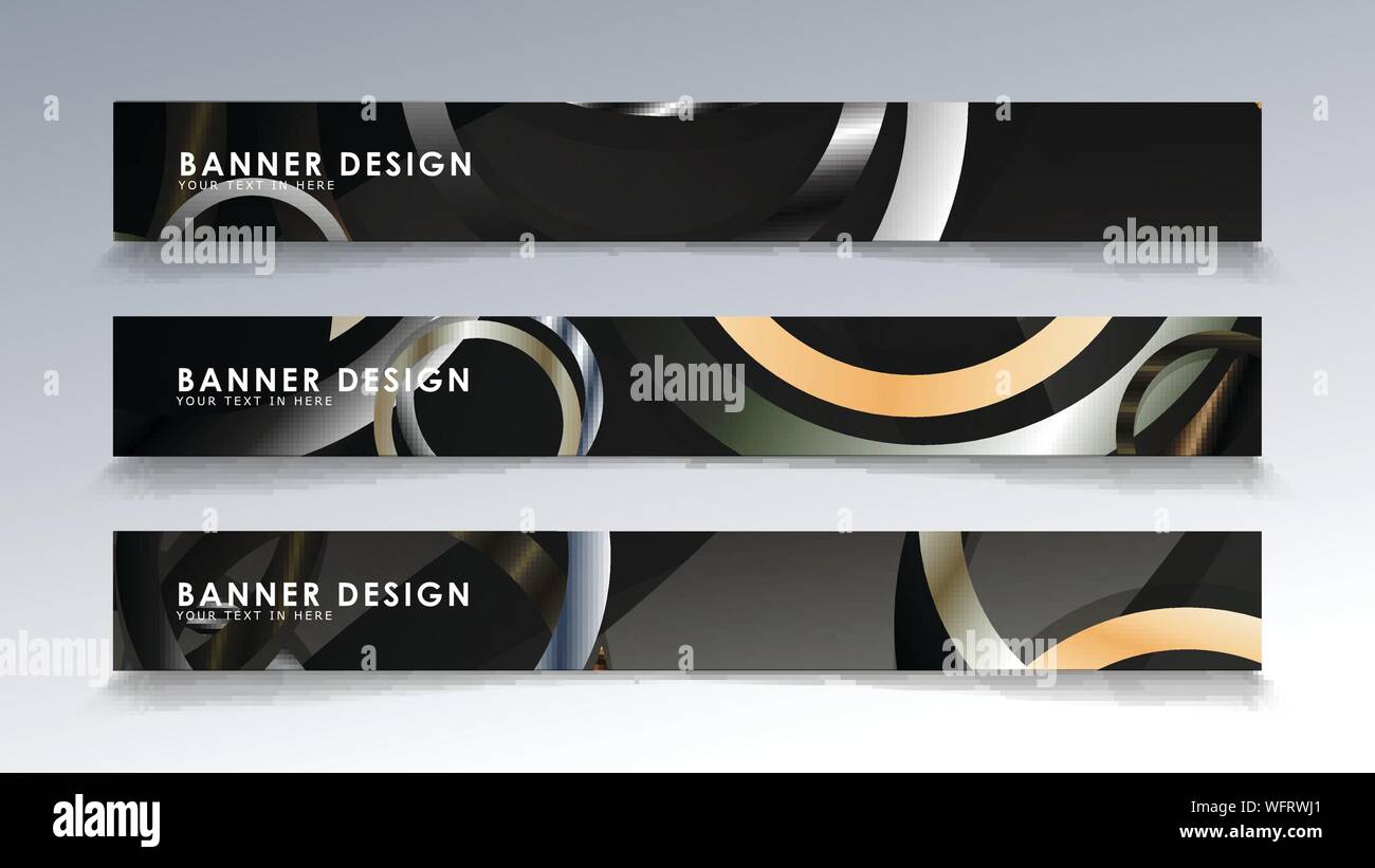 Set rectangular banner with a circle background. neutral color gradient ...