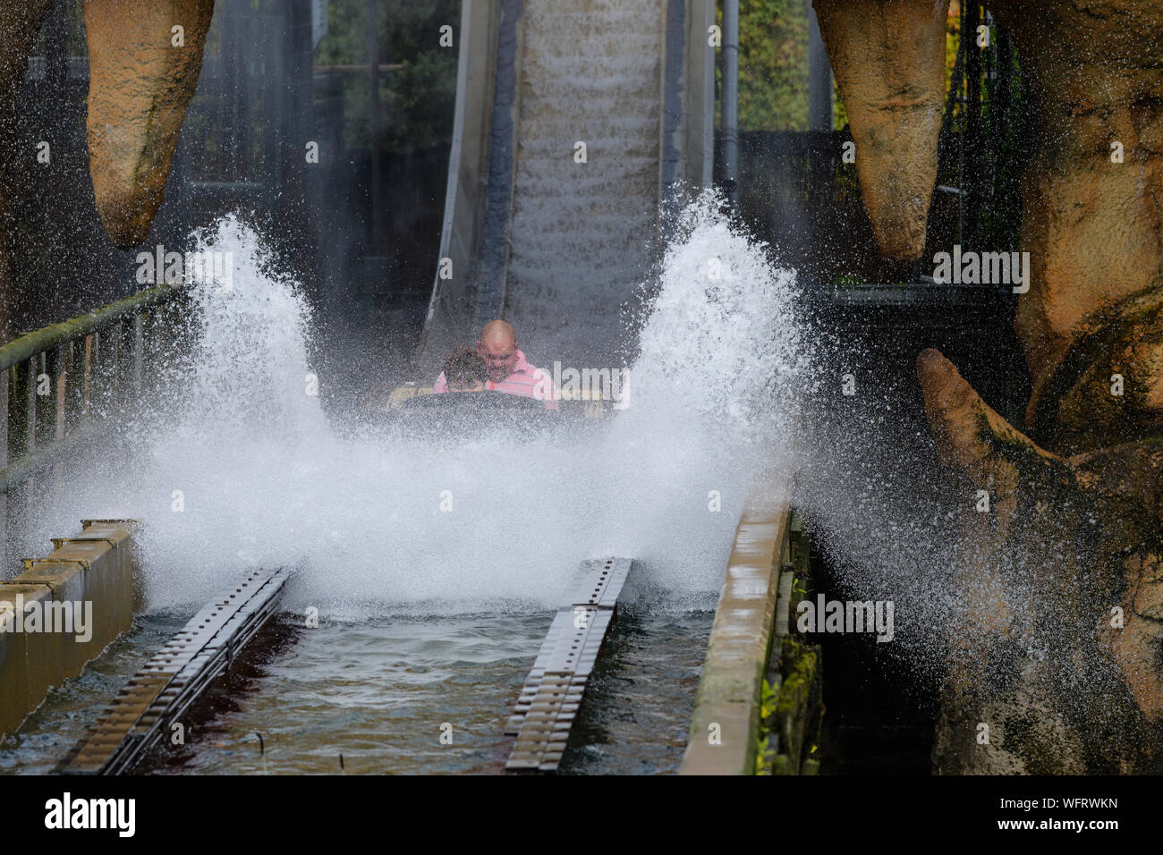 Water Ride Theme Park Stock Photo - Alamy