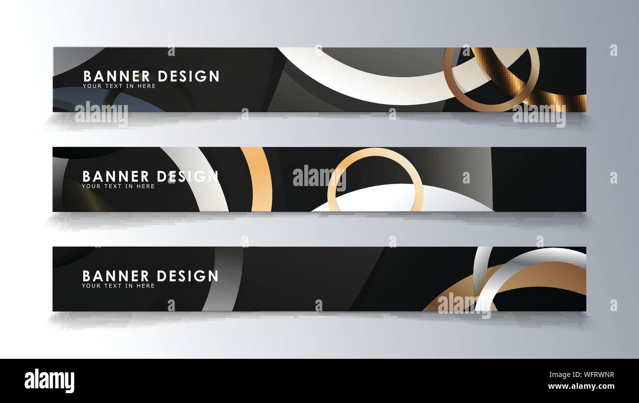 Set rectangular banner with a circle background. neutral color gradient ...