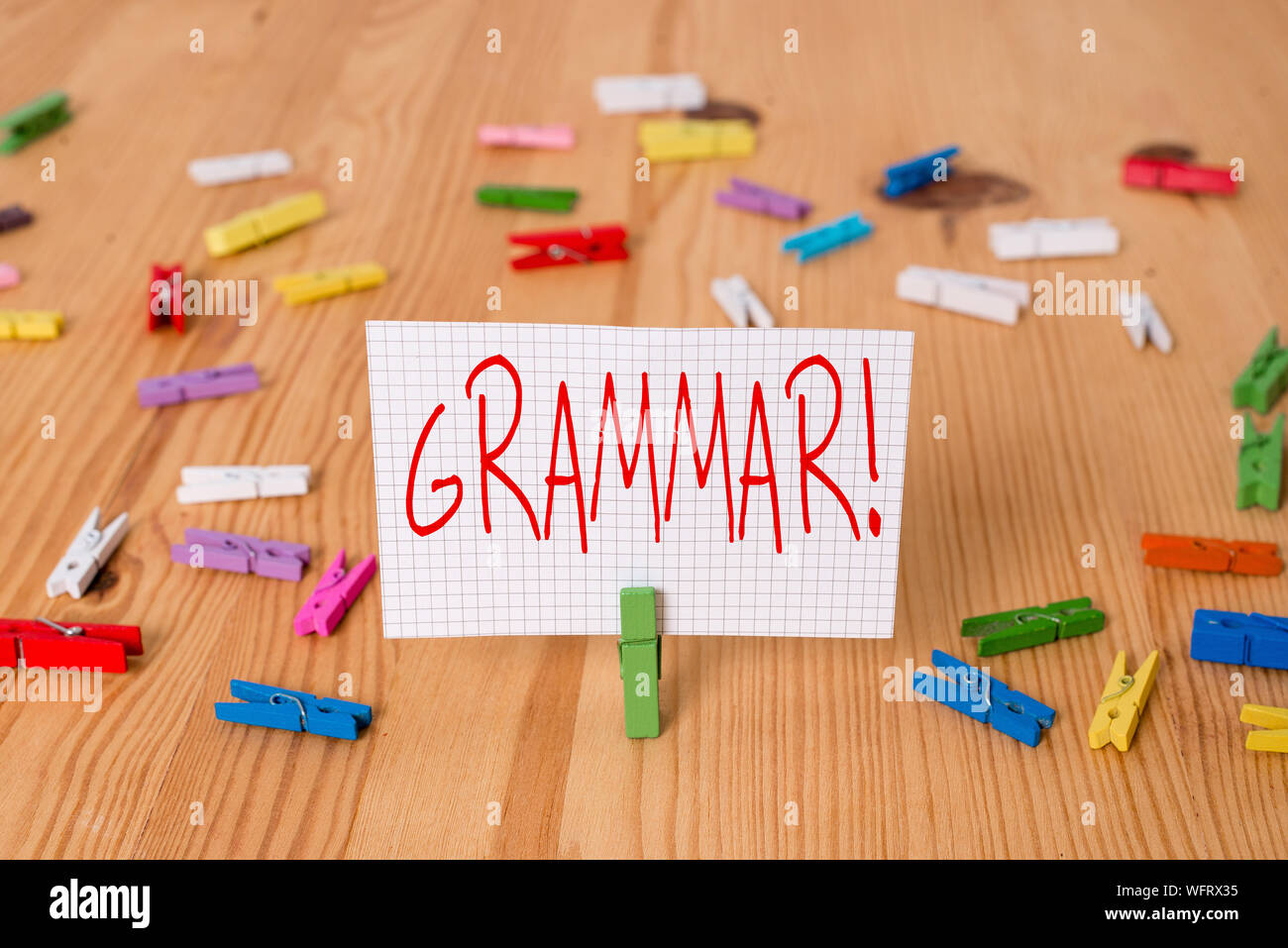 Text sign showing Grammar. Business photo text whole system structure ...