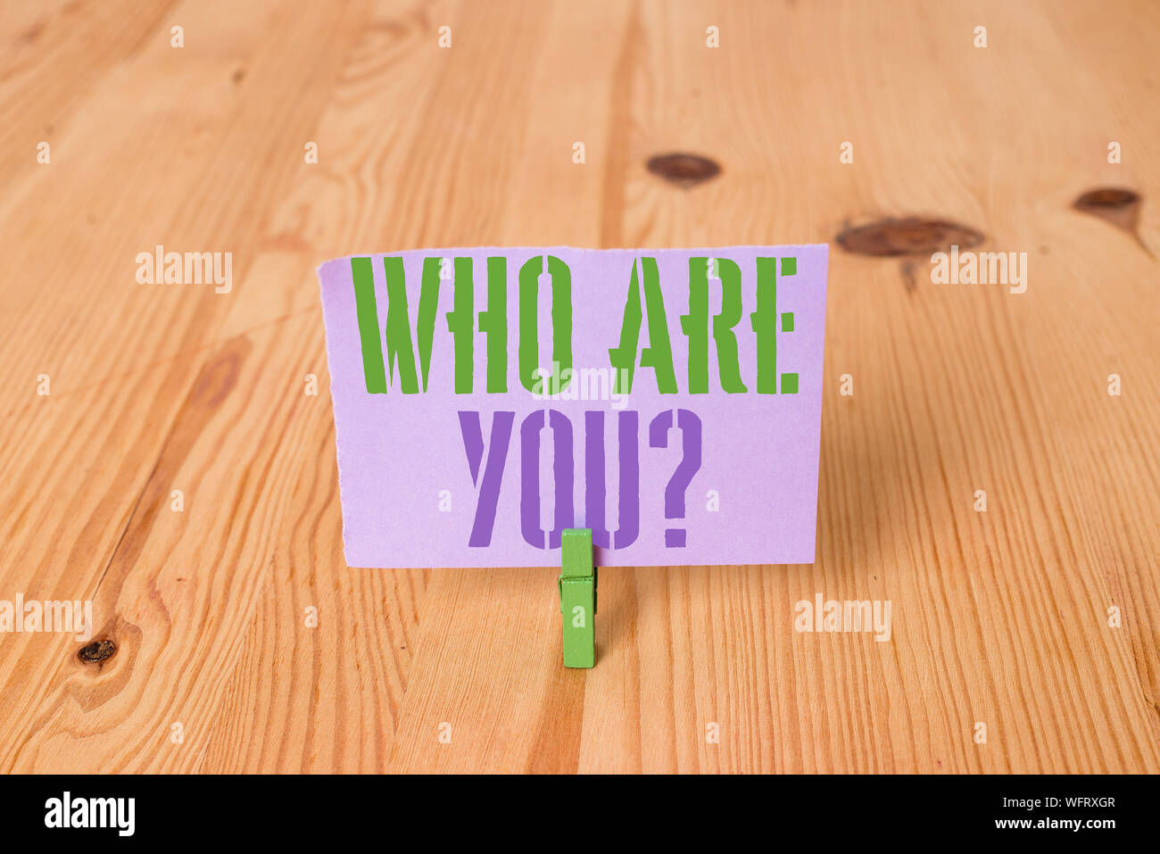 Writing note showing Who Are You question. Business concept for asking ...