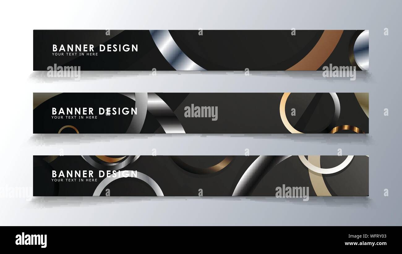 Set rectangular banner with a circle background. neutral color gradient ...