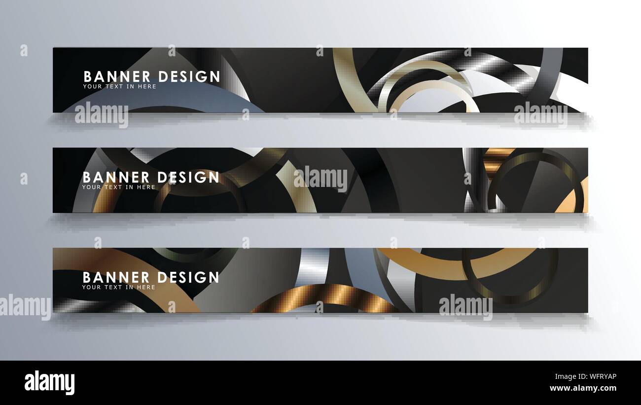 Set rectangular banner with a circle background. neutral color gradient ...