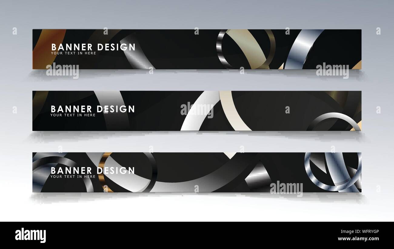 Set rectangular banner with a circle background. neutral color gradient ...