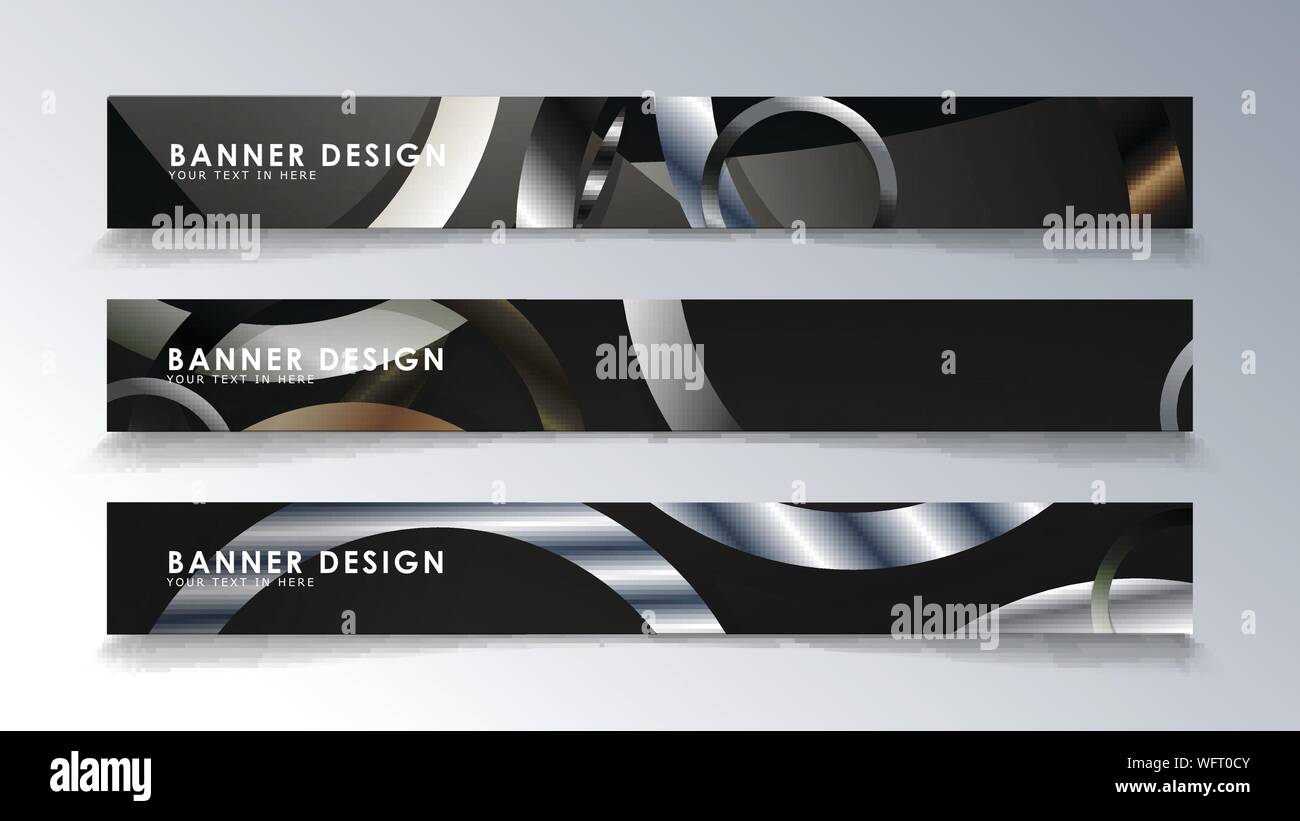 Set rectangular banner with a circle background. neutral color gradient ...