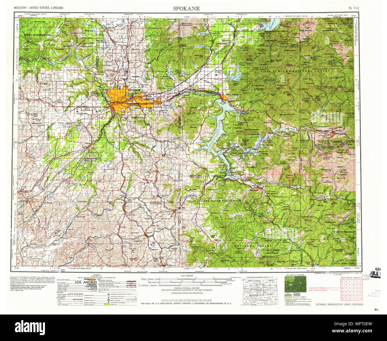 Spokane map Cut Out Stock Images & Pictures - Alamy