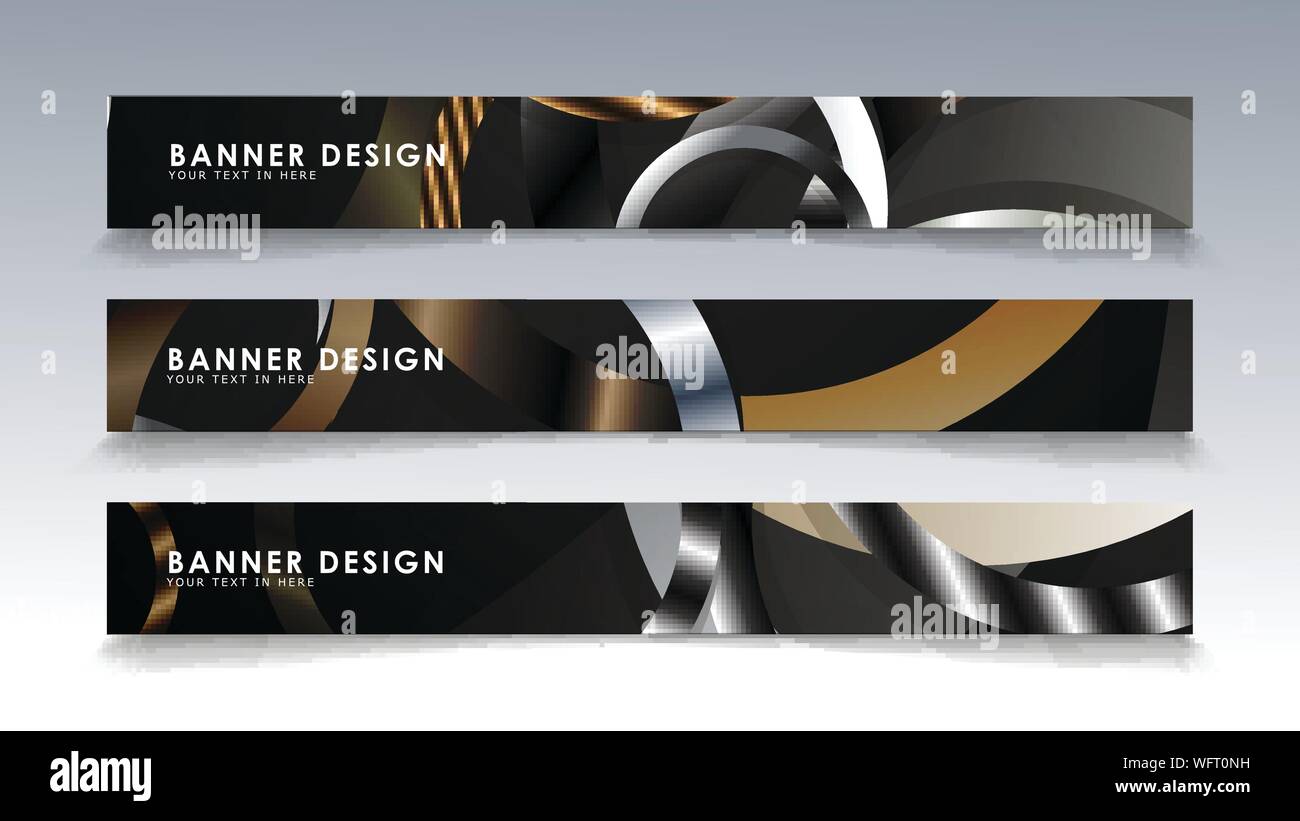 Set rectangular banner with a circle background. neutral color gradient ...