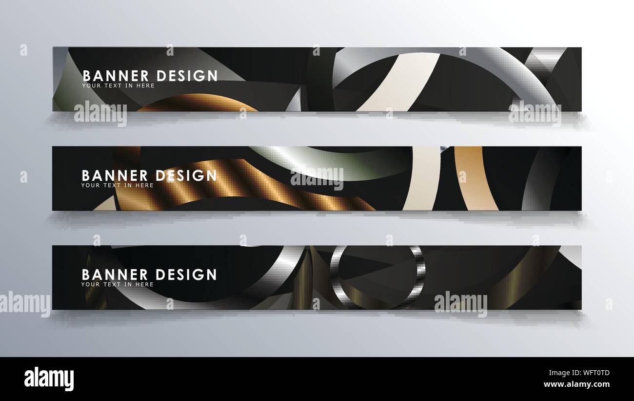 Set rectangular banner with a circle background. neutral color gradient ...