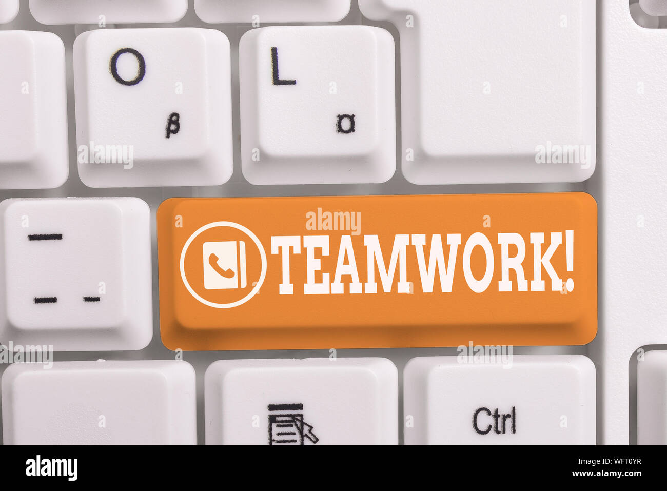 Writing note showing Teamwork. Business concept for combined action of ...