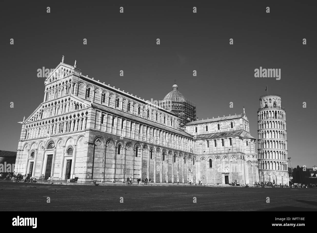 Pisa the leaning tower of pisa Black and White Stock Photos & Images ...