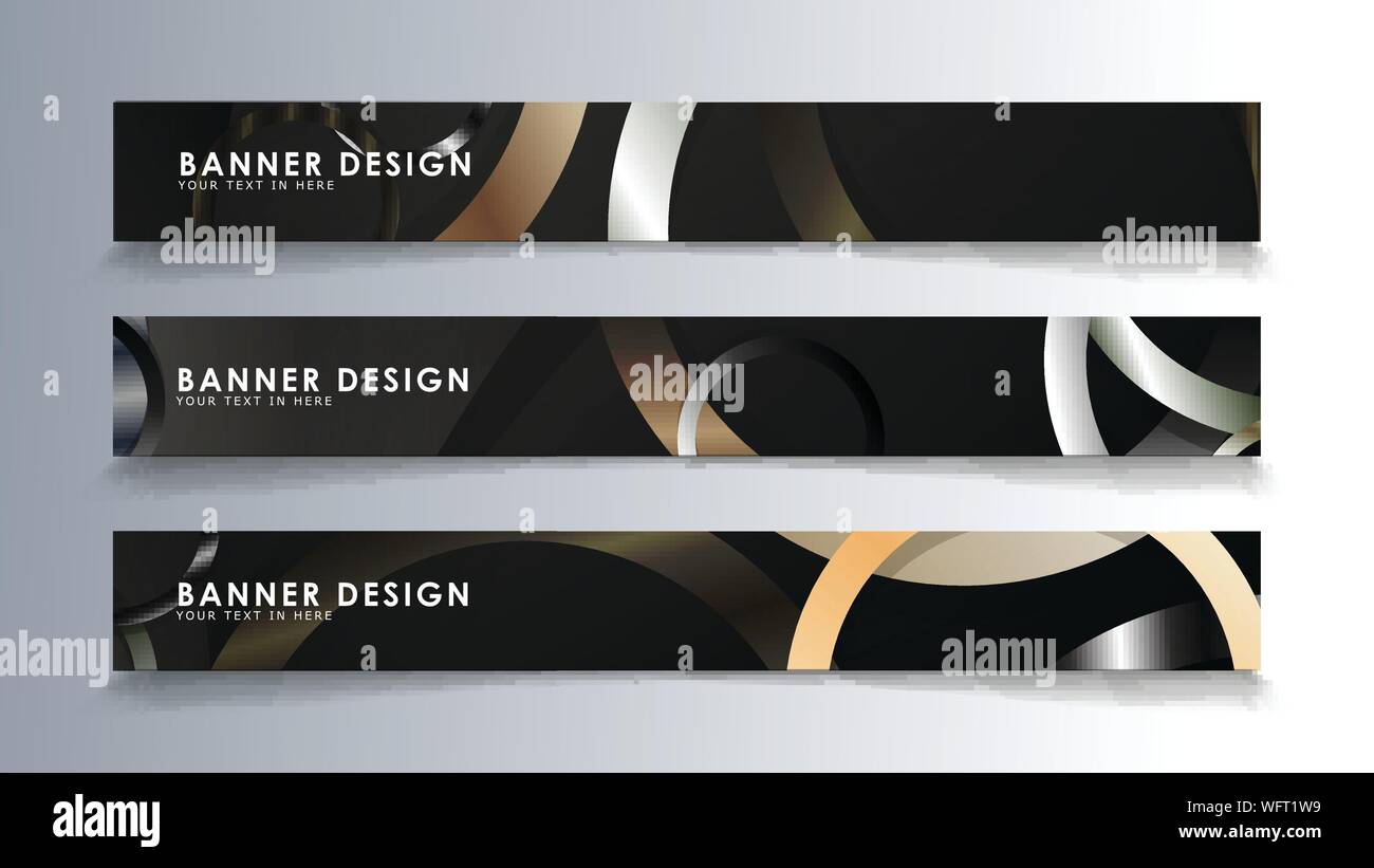 Set rectangular banner with a circle background. neutral color gradient ...