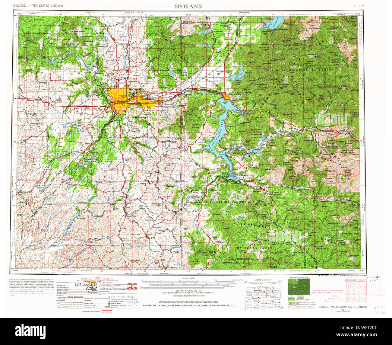 Map of spokane washington hi-res stock photography and images - Alamy