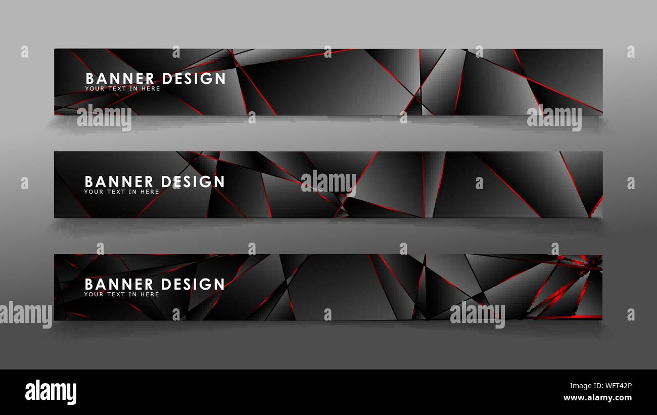 Square banner vector collection . Black premium background with luxury ...