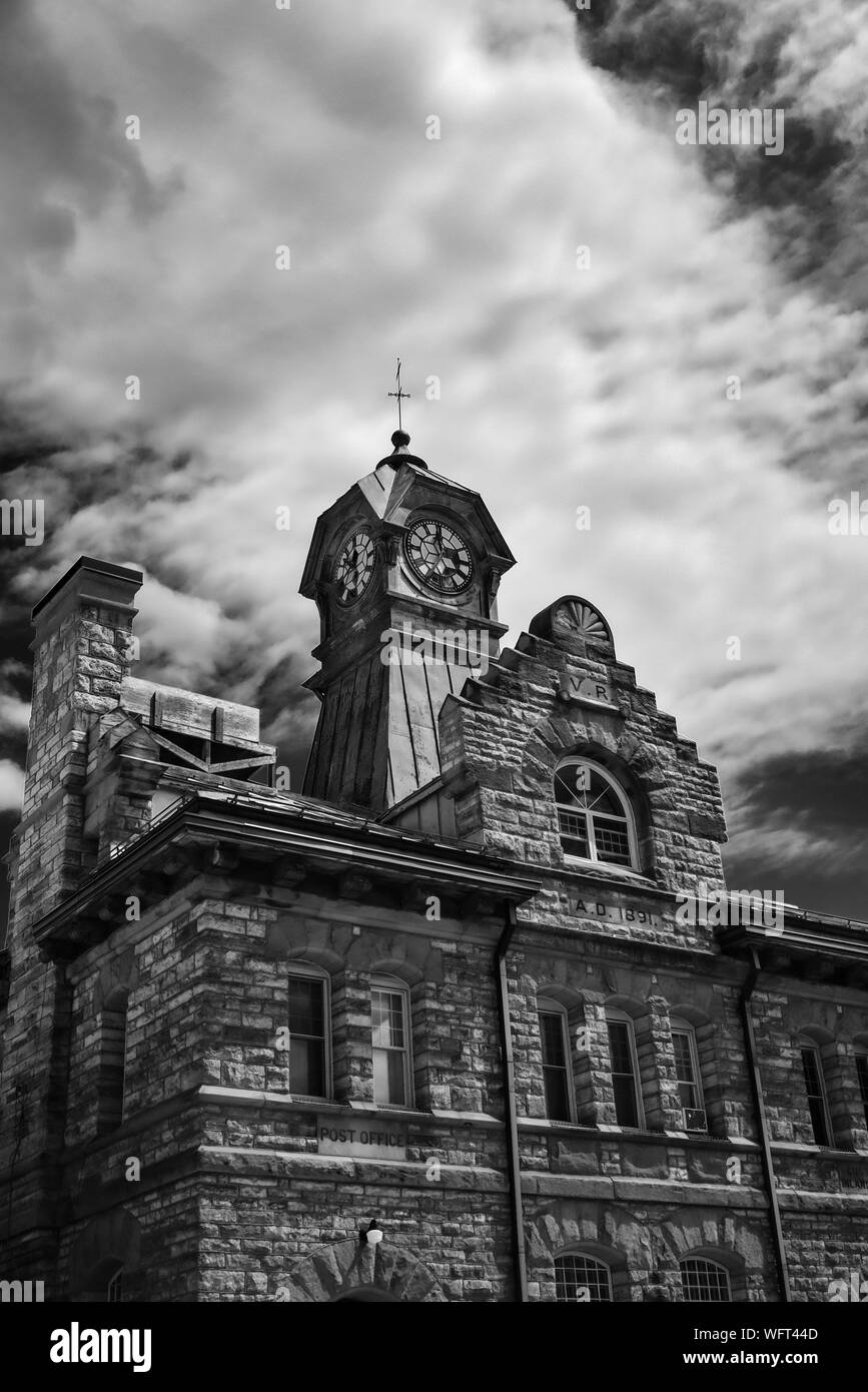 Old building red roof Black and White Stock Photos & Images - Alamy