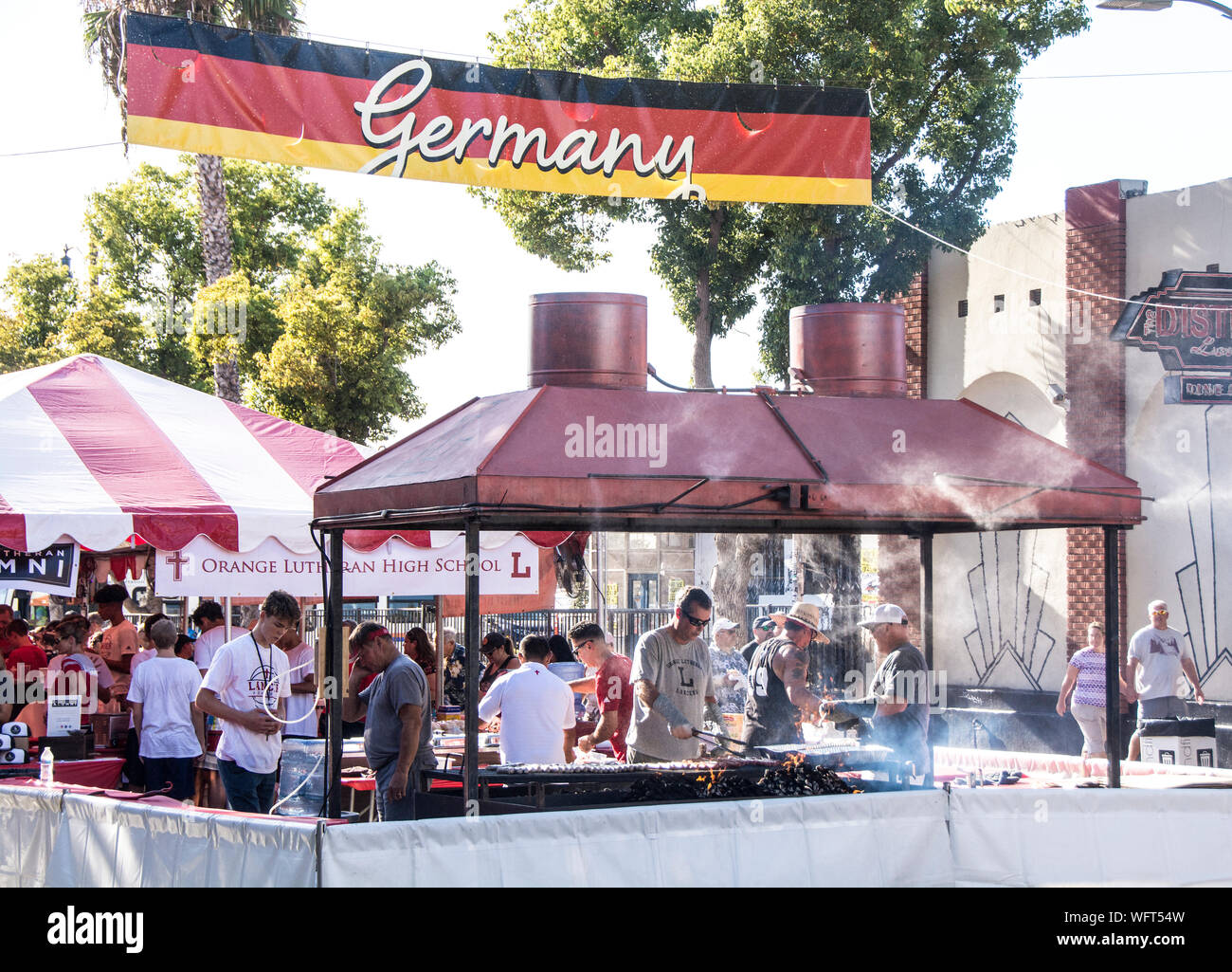 Germany being represented by a bratwurst food stand, Orange ...