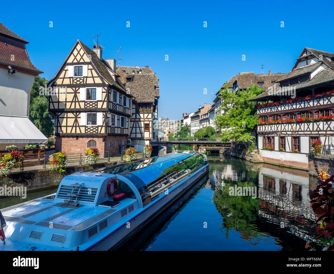 Beautiful views along the Ill River in Petite France areas of ...
