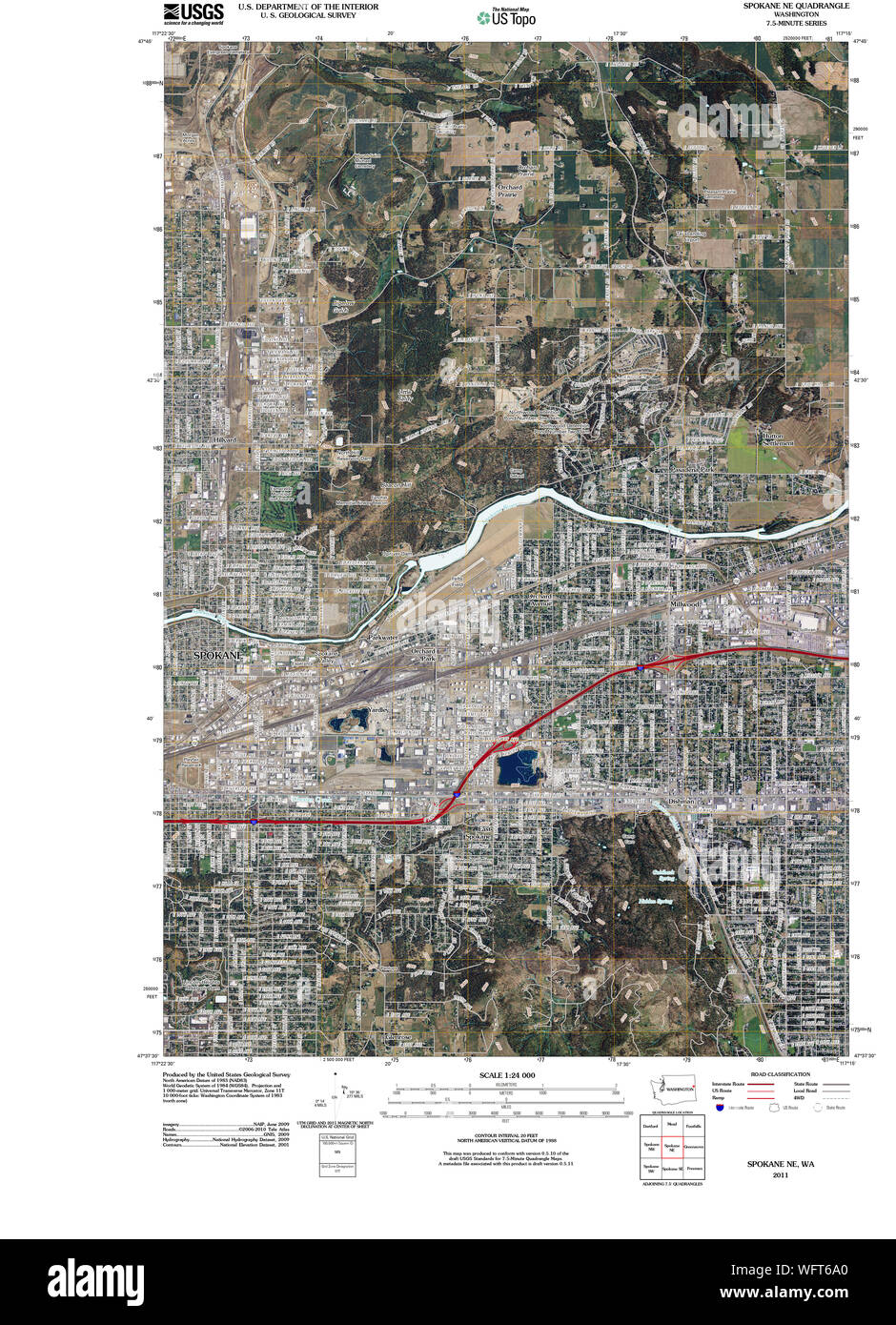 Spokane washington state map hi-res stock photography and images - Alamy